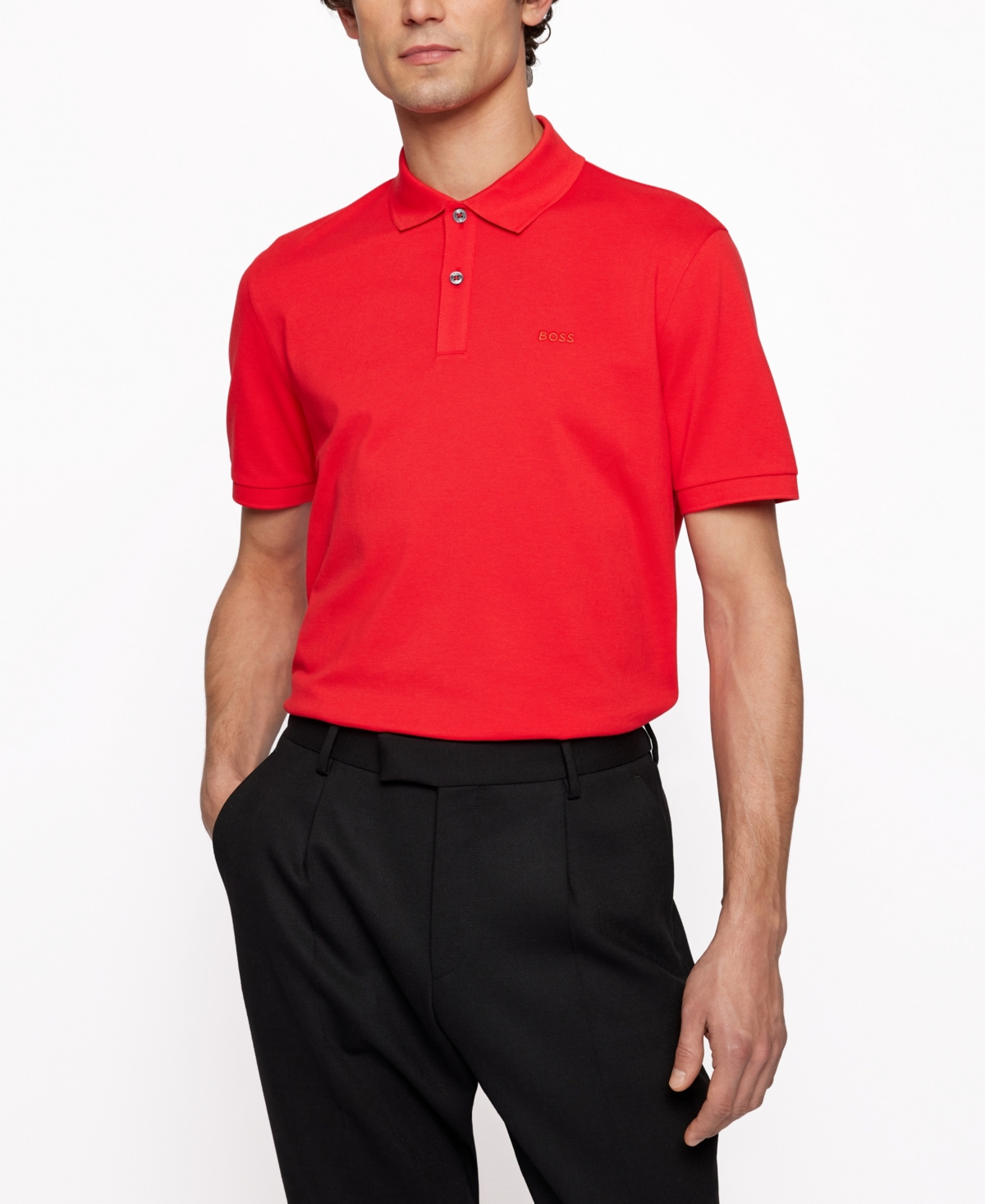 Click here for Boss by Hugo Boss Mens Cotton Regular-Fit Polo Shi... prices