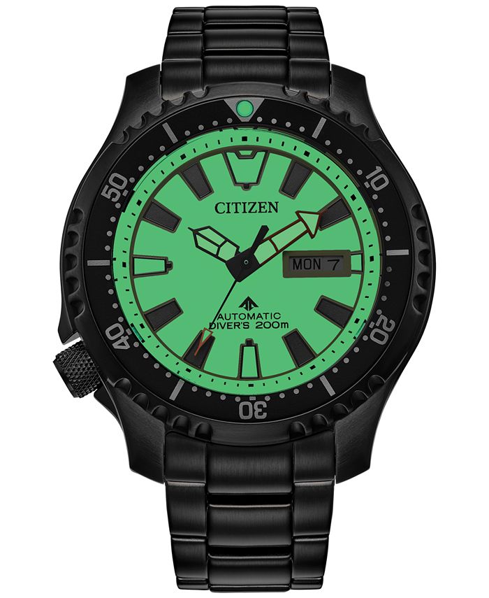Citizen Men's Promaster Automatic Dive Black Ion-Plated Stainless Steel ...