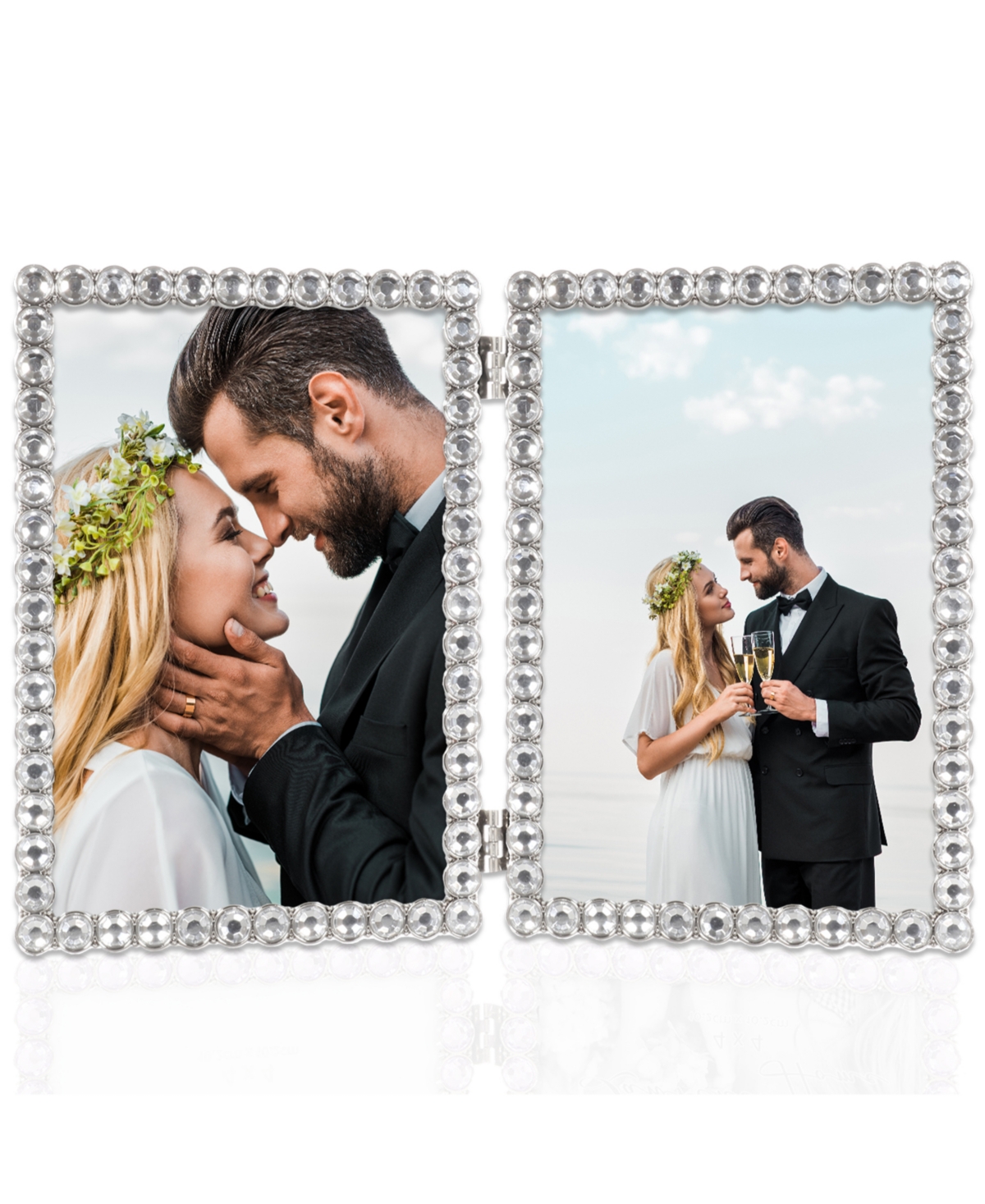 Click here for Metal Sparkle Double Frame  4 x 6 - Clear Brillian... prices