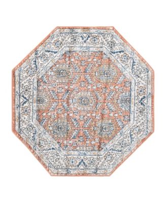 Bayshore Home Melvil MEL02 4' x 4' Octagon Area Rug - Macy's
