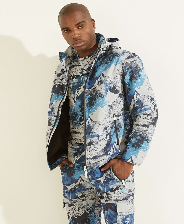 GUESS Men's Rowland Nature Windbreaker Jacket - Macy's