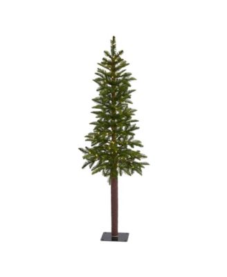 Alaskan Alpine Artificial Christmas Tree with Lights and Bendable ...