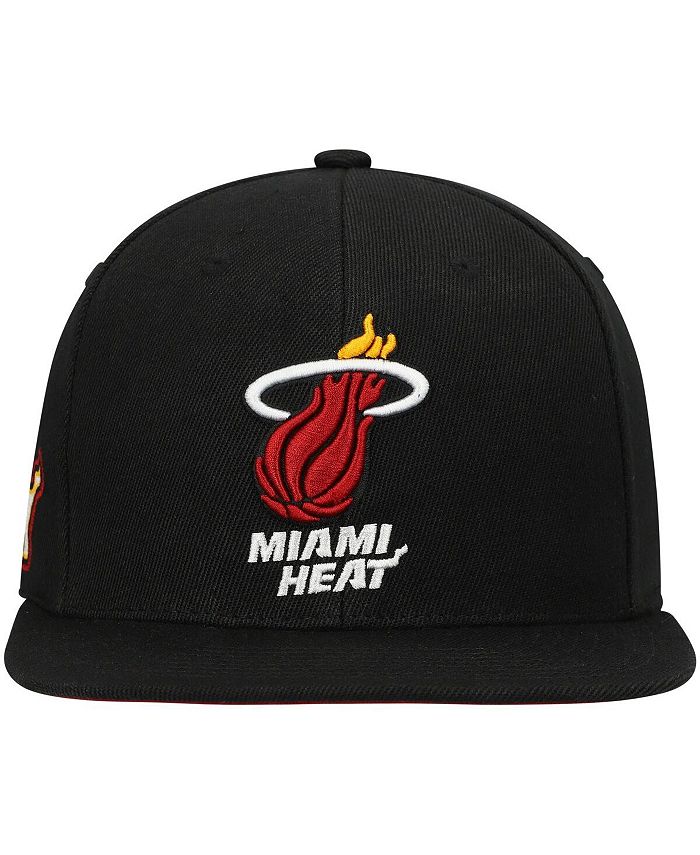 Mitchell & Ness Men's Black Miami Heat Core Side Snapback Hat - Macy's