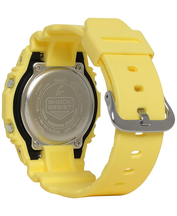 G-Shock Men's Digital Yellow Resin Strap Watch 43mm - Macy's