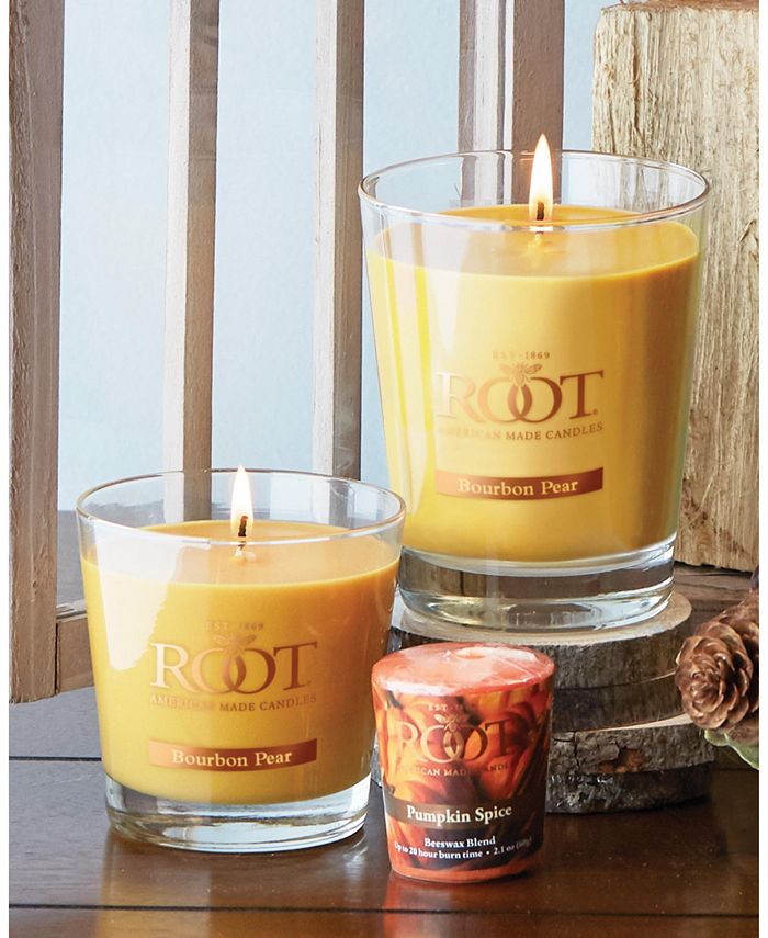 ROOT CANDLES Large Veriglass Bourbon Pear Fragrance Jar Candle - Macy's