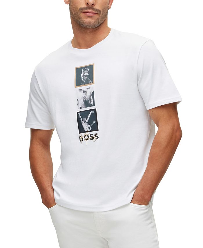 Hugo Boss BOSS Men's Interlock-Cotton T-shirt - Macy's