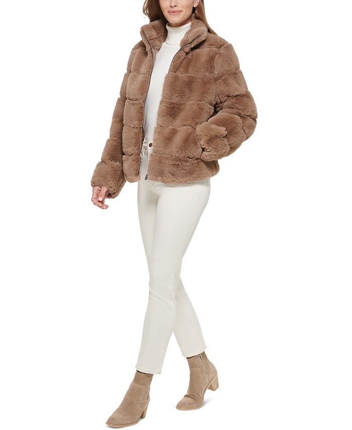 Calvin Klein Women's Faux-Fur Coat & Reviews - Coats & Jackets - Women ...