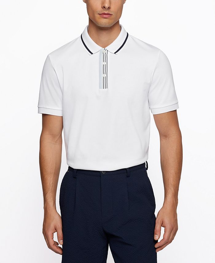 Hugo Boss Men's Interlock-Cotton Polo Shirt - Macy's