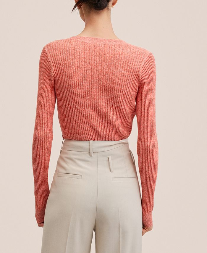 MANGO Women's Ribbed Knit Cardigan - Macy's