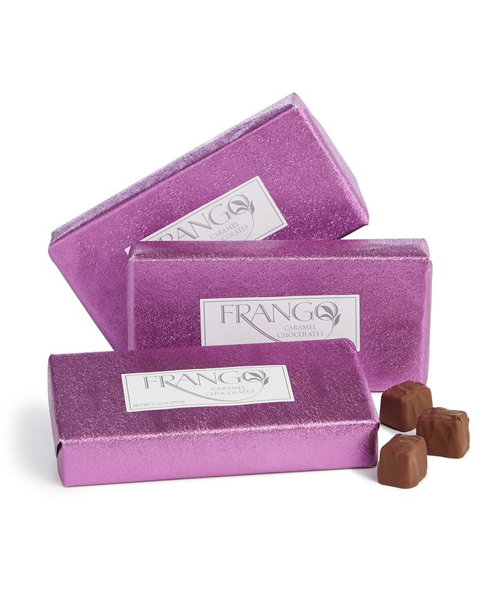 Frango Chocolates 1/3 LB Holiday Wrapped Caramel Milk Chocolates, 3 ...