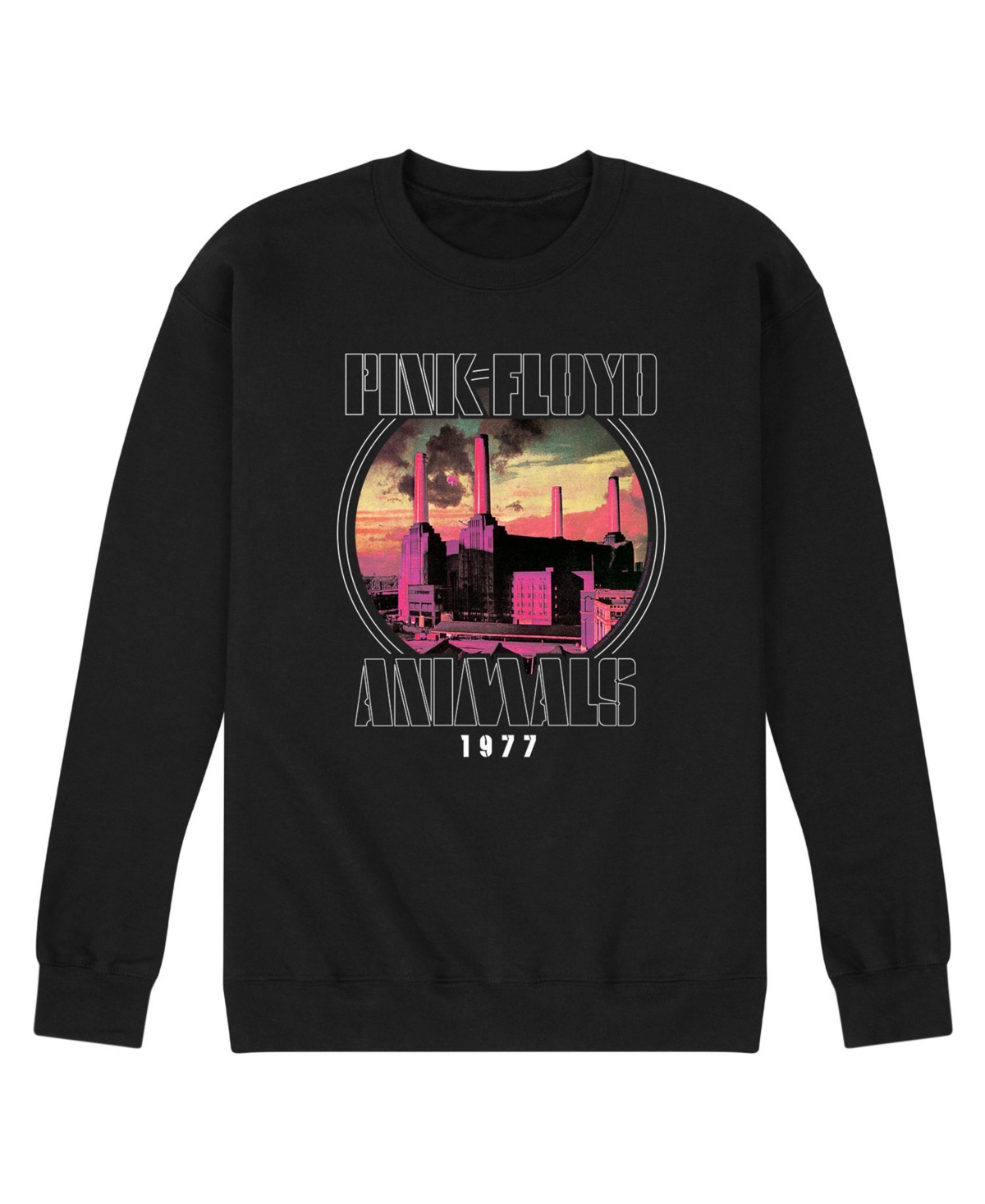 Click here for Mens Pink Floyd Animals 1977 Fleece T-shirt - Blac... prices