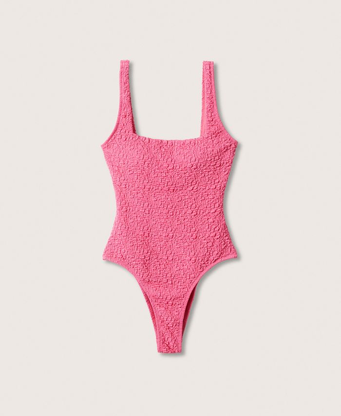 MANGO Women's Textured Swimsuit - Macy's