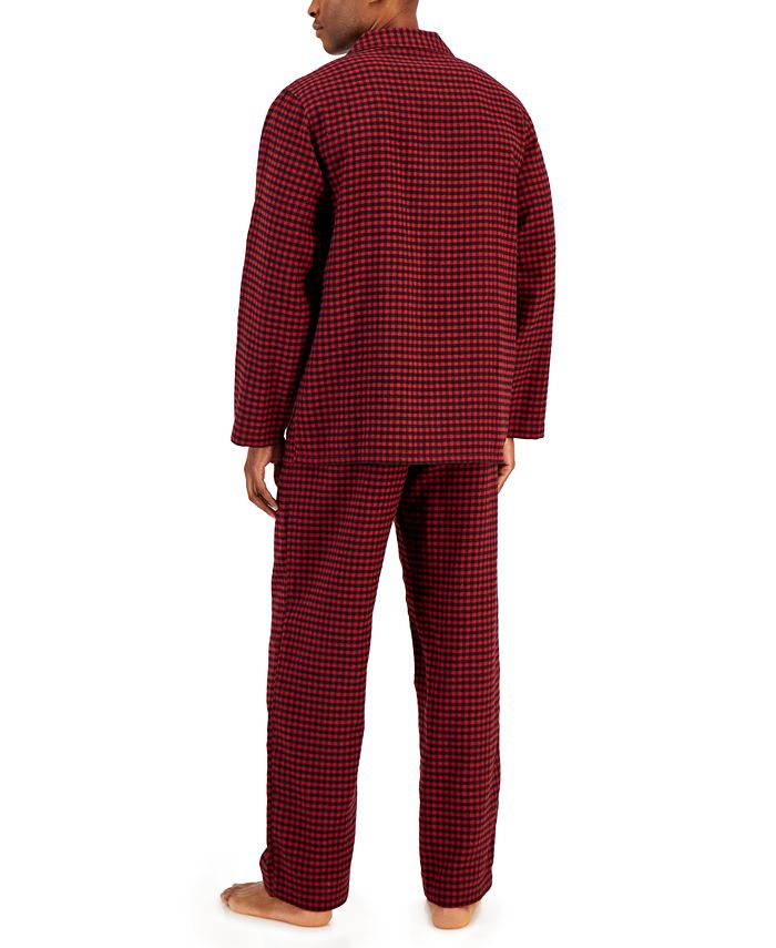 Club Room Men's Gingham Flannel Pajama Set, Created for Macy's - Macy's