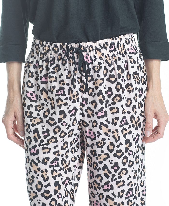 MUK LUKS Plus Size 3/4 Sleeve Top & Boot-Cut Pajama Pants Set - Macy's