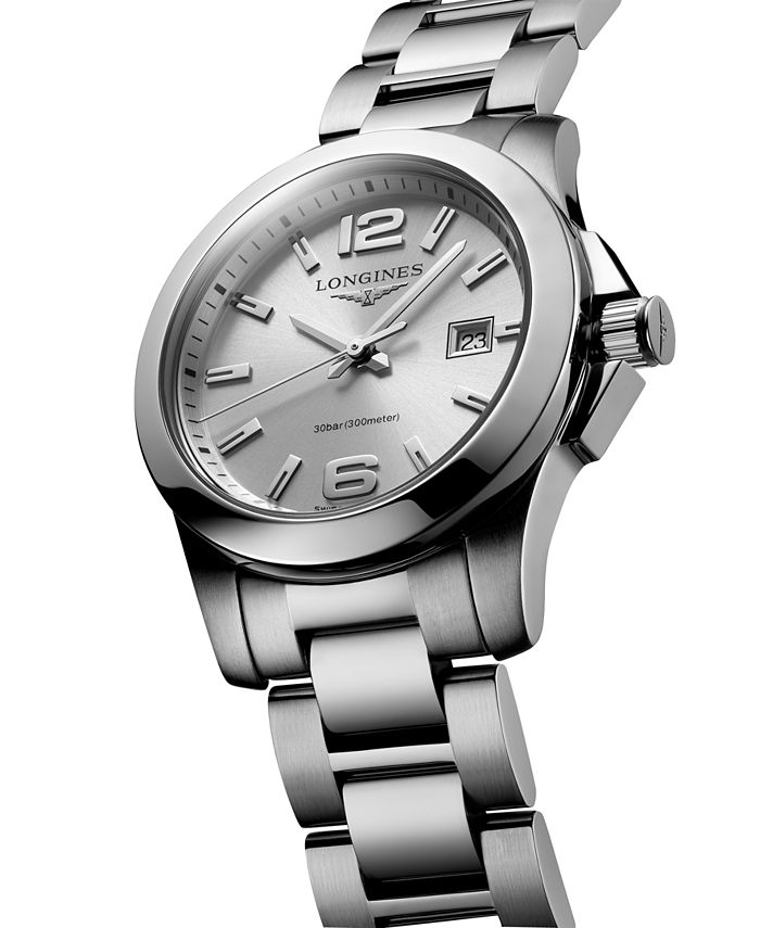 Longines Women's Swiss Automatic Conquest Stainless Steel Bracelet ...