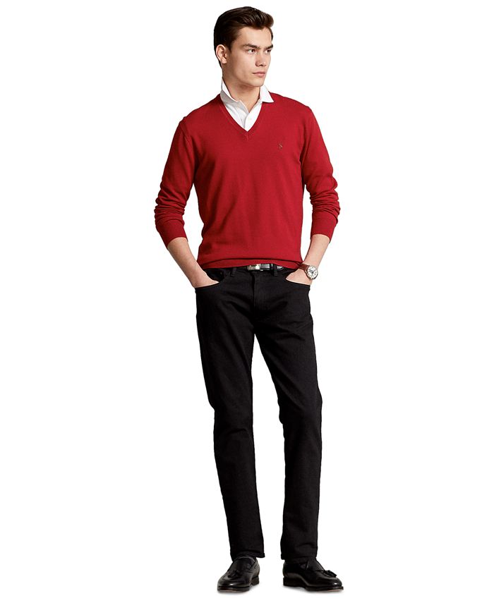 Polo Ralph Lauren Men's Washable Wool V-Neck Sweater & Reviews ...