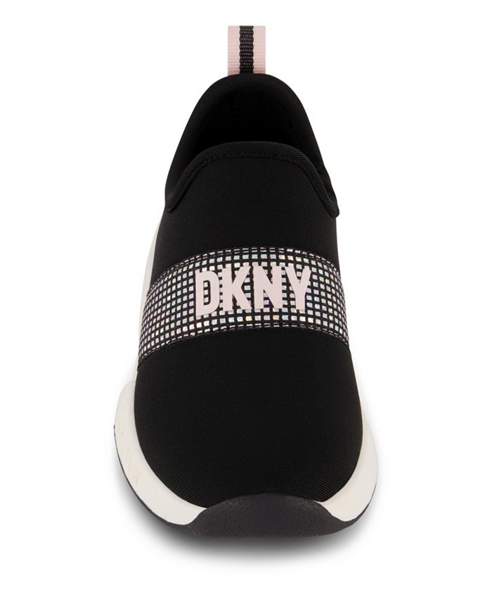 DKNY Toddler Girls Iridescent Strap Elastic Slip On Sneakers - Macy's