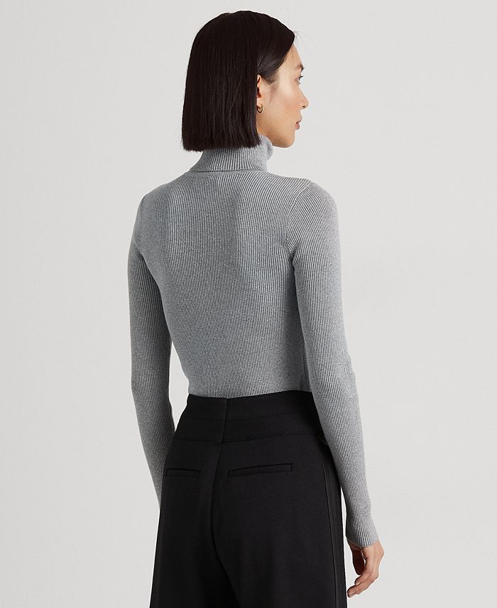 Lauren Ralph Lauren Metallic Turtleneck Sweater - Macy's