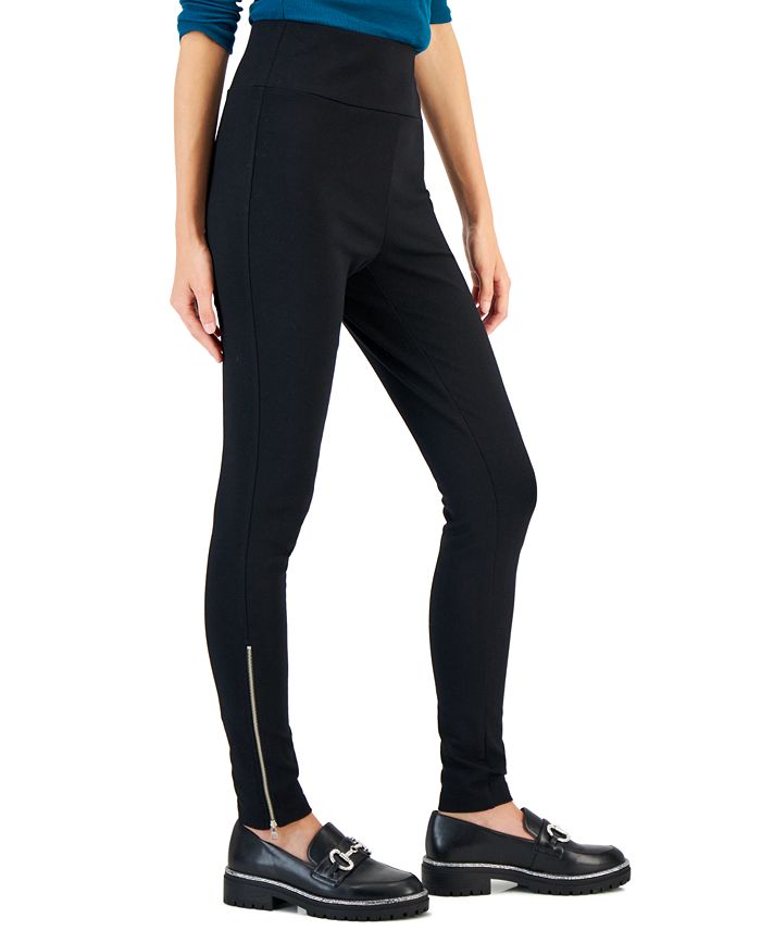 I.N.C. International Concepts Women's Zipper-Hem Ponté-Knit Skinny ...