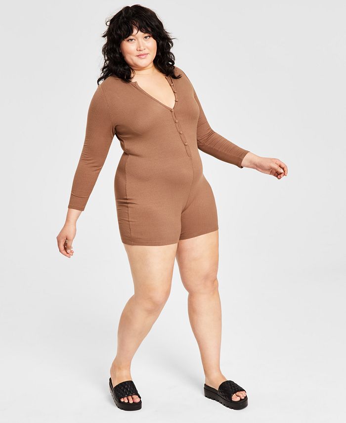 Jenni Style Not Size Women's and Plus Size Solid Romper, Created for ...