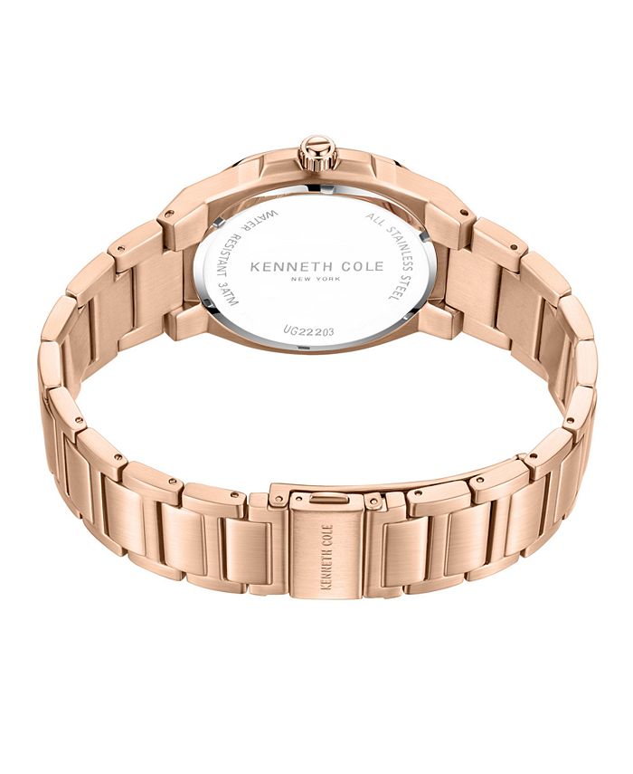 Kenneth Cole New York Unisex Modern Classic Rose Gold-tone Stainless ...