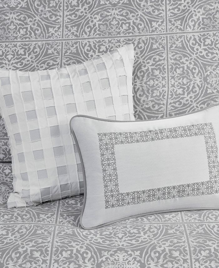 Madison Park Signature Windham Jacquard Tile 9-Pc.Comforter Set, Queen ...