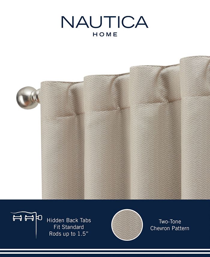 Nautica Virginia Ultimate Blackout Back Tab Window Curtain Panel Set ...