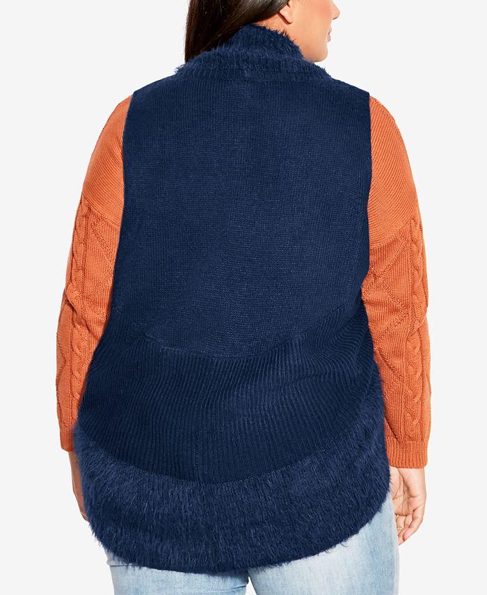 Avenue Plus Size Vida Cosy Vest Sweater & Reviews - Sweaters - Plus ...