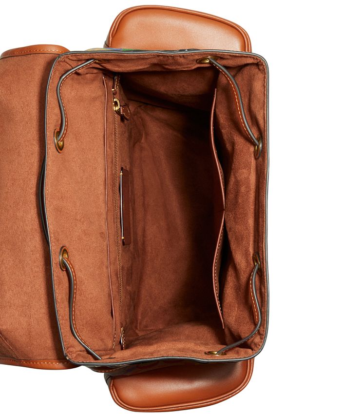 COACH Hitch Backpack in Rainbow Signature - Macy's
