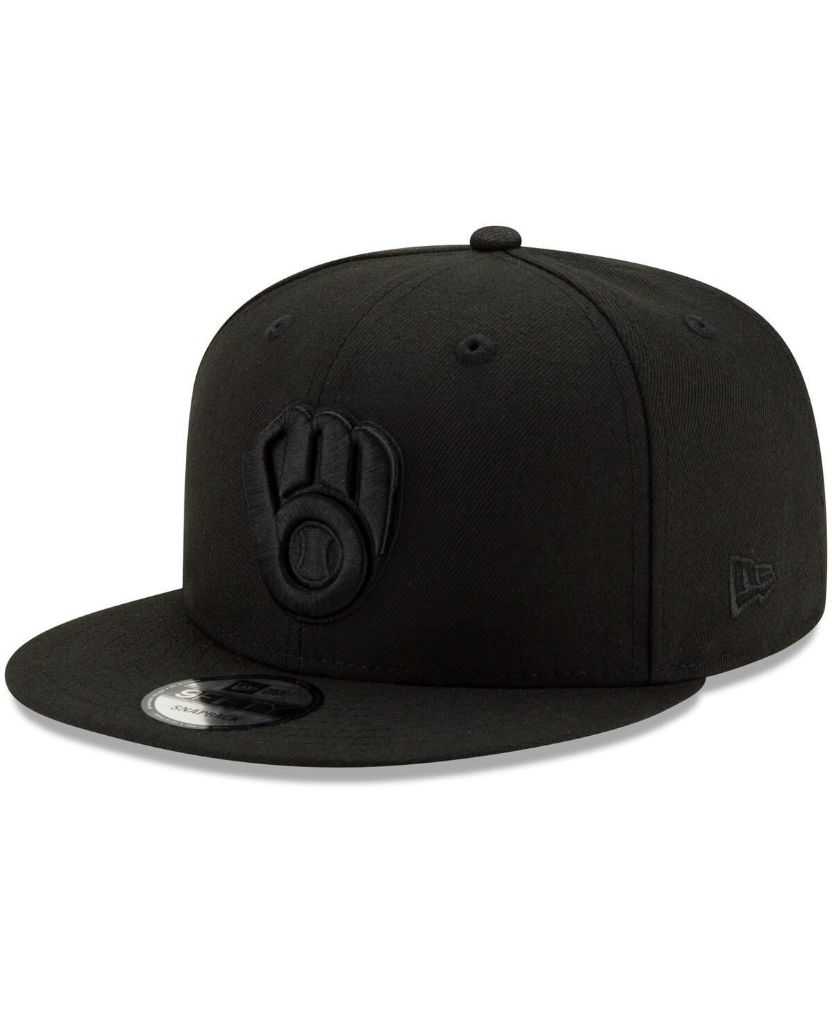 Click here for Mens Milwaukee Brewers New Era Black on Black 9FIF... prices
