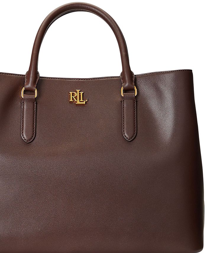Lauren Ralph Lauren Ralph Lauren Leather Large Marcy Satchel - Macy's