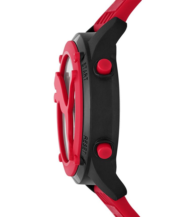 Puma Women's Big Cat Digital Red Polyurethane Strap Watch 44mm - Macy's