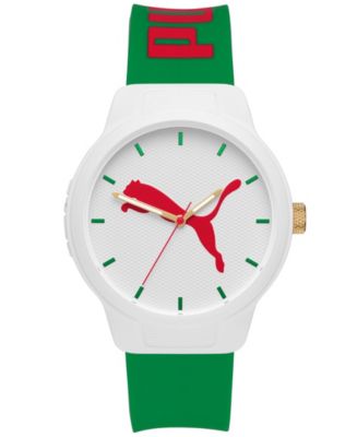 Puma Women's Reset V2 Three-Hand Green Polyurethane Strap Watch 43mm ...