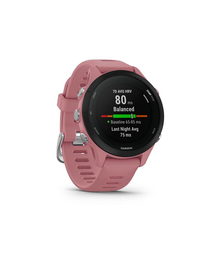 Garmin Unisex Forerunner 255s Light Pink Fiber- Reinforced Polymer Band ...