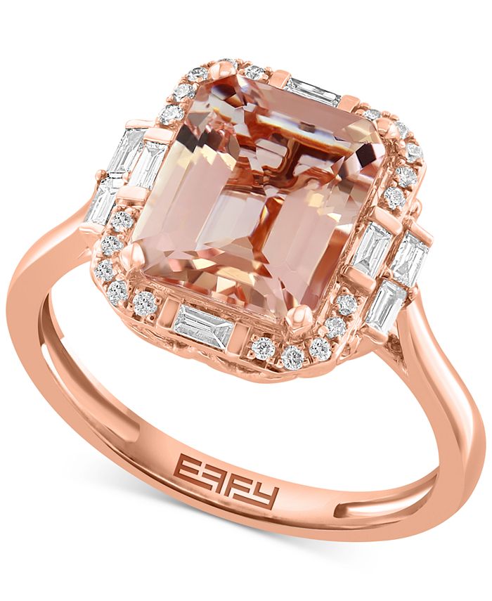 EFFY Collection EFFY® Morganite (2-1/2 ct. t.w.) & Diamond (1/4 ct. t.w ...