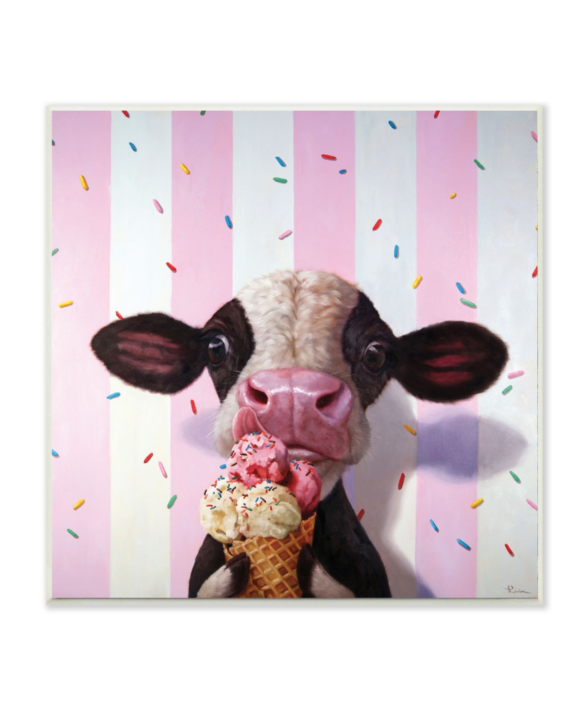 Click here for Stupell Industries Cute Baby Cow with Ice Cream Co... prices