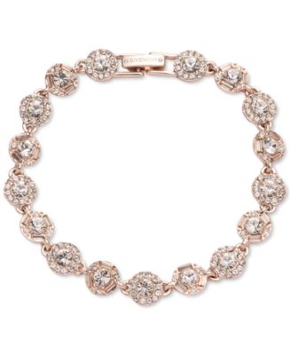Givenchy Rose Gold-Tone Crystal Stone Flex Bracelet - Macy's