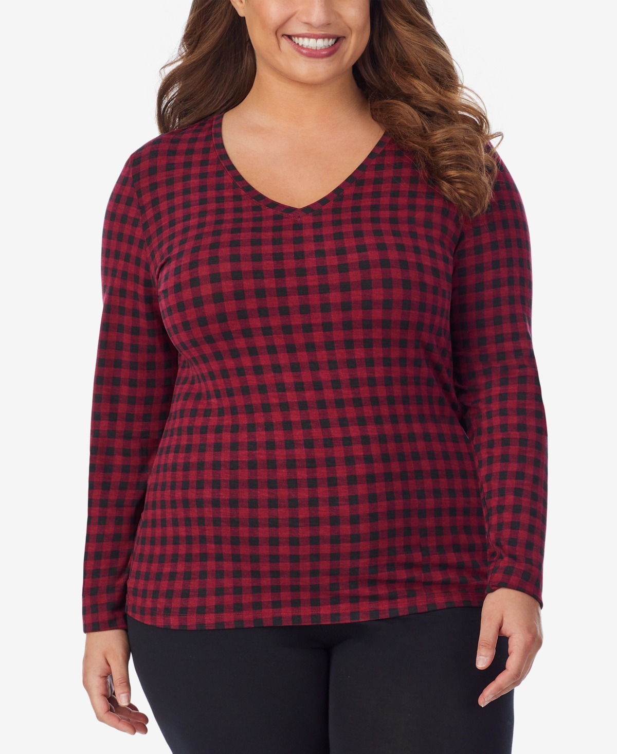 Cuddl Duds Plus Size Softwear With Stretch V Neck Top Smart Closet