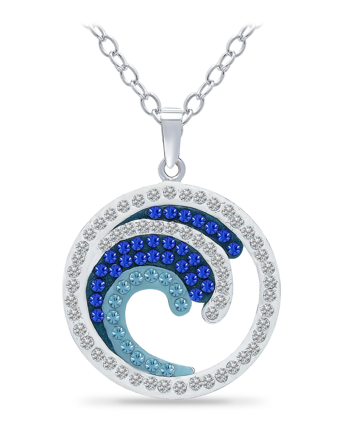 Click here for Giani Bernini Crystal Ocean Waves Circle Pendant S... prices