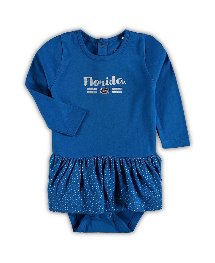 Garb Girls Infant Royal Florida Gators Lula Long Sleeve Dress - Macy's