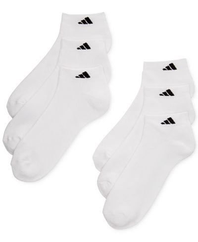 adidas Men's Cushioned Athletic 6-Pack Low Cut Socks - Socks - Men - Macy's
