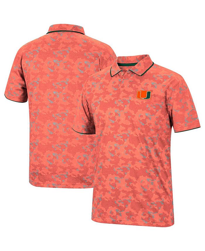 Colosseum Men's Orange Miami Hurricanes Speedman Polo Shirt - Macy's