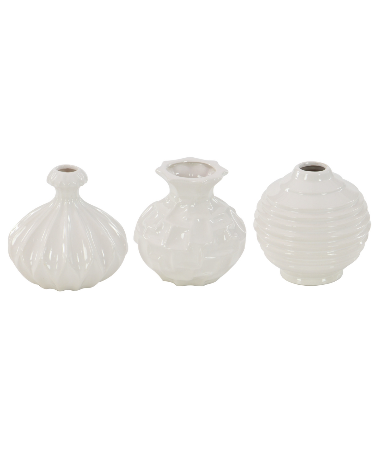 Click here for Ceramic Modern 3 Piece Vase Set - White prices
