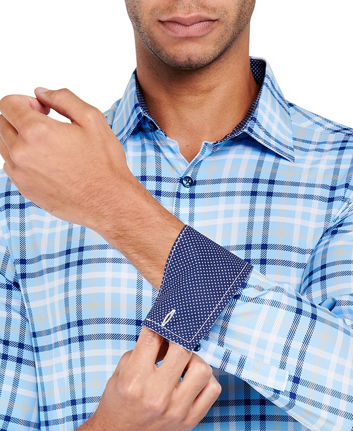 ConStruct Men's Slim Fit Plaid Performance Stretch Cooling Comfort ...