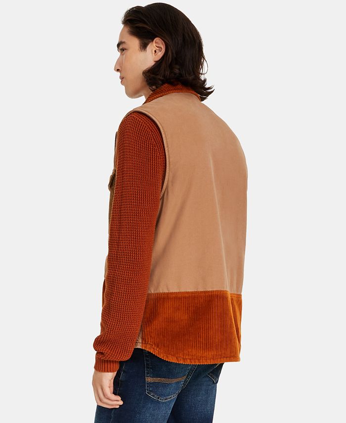 Sun + Stone Men's Colorblocked Corduroy Vest, Created for Macy's - Macy's
