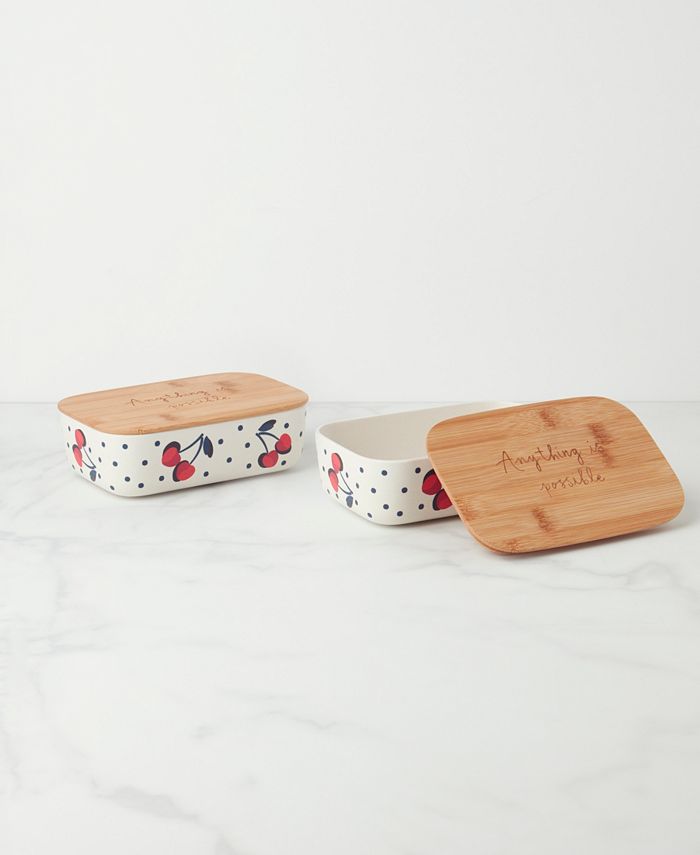 Kate Spade Vintage-Like Cherry Dot Container - Macy's
