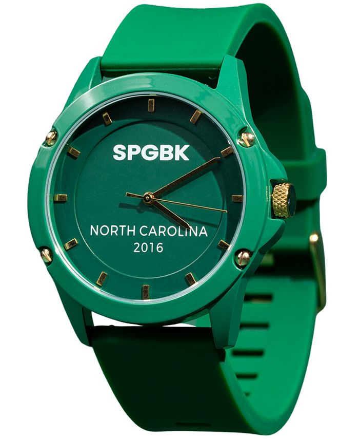 SPGBK Watches Unisex Trojan Green Silicone Strap Watch 44mm - Macy's