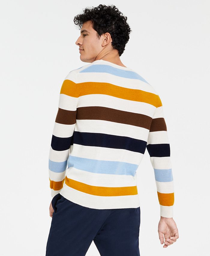 Club Room Men's Merino Stripe Sweater, Created for Macy's & Reviews ...