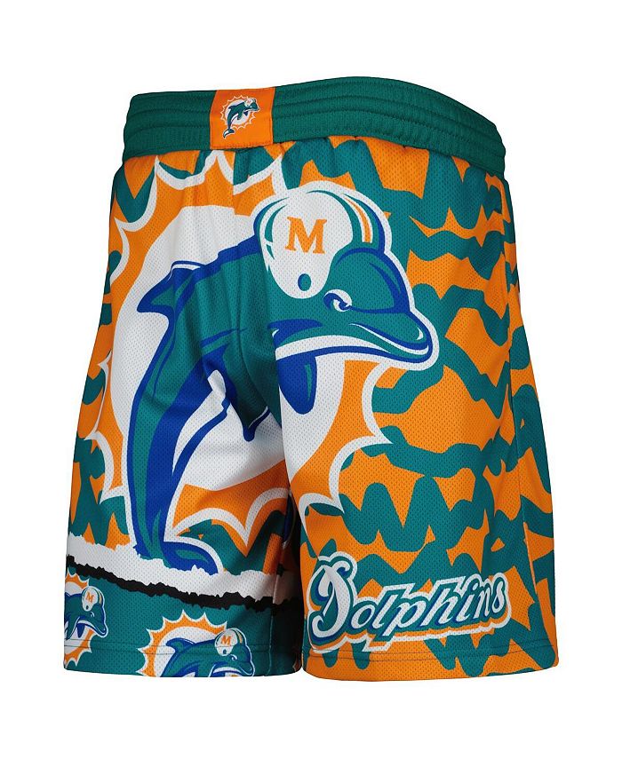 Mitchell & Ness Men's Aqua Miami Dolphins Jumbotron 2.0 Sublimated ...