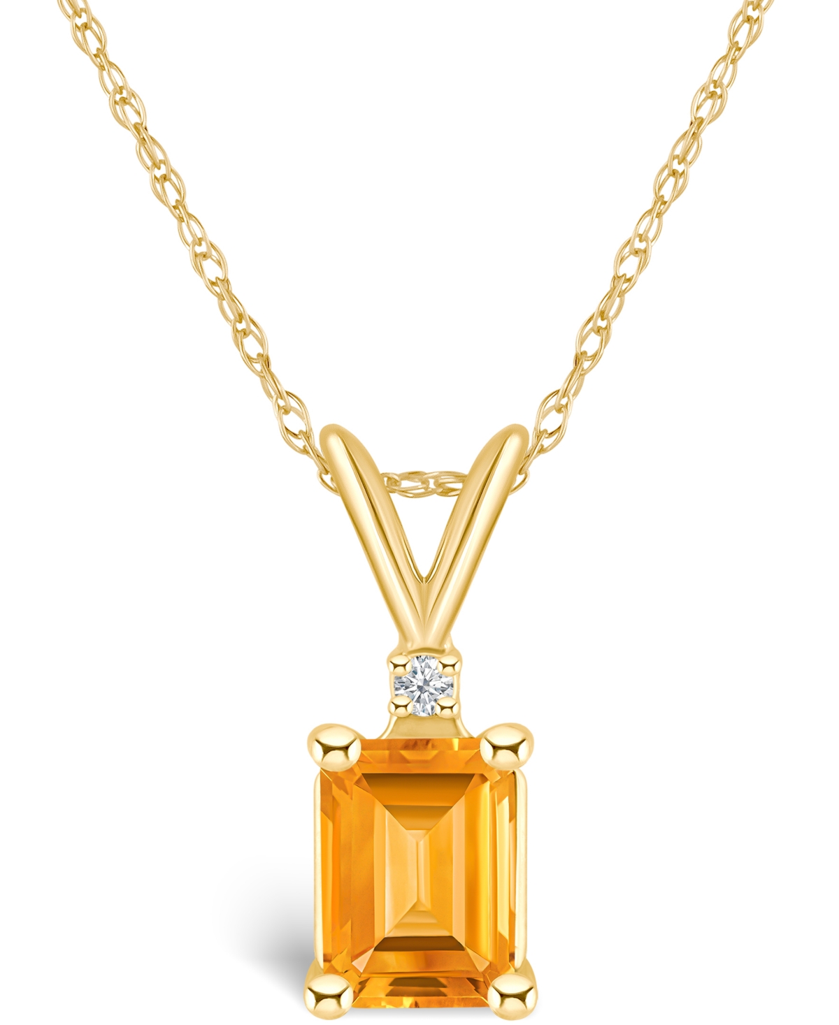 Click here for Citrine (1 ct. t.w.) and Diamond Accent Pendant Ne... prices
